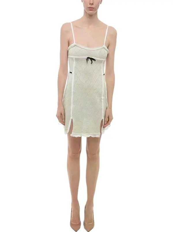 CORMIO Mini Dress With Ruffle Hem And Cut-out Detail - Green