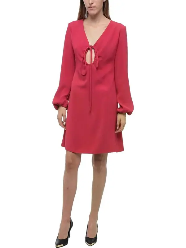 P.a.r.o.s.h Trapeze Lacing Detail Mini Dress - Pink