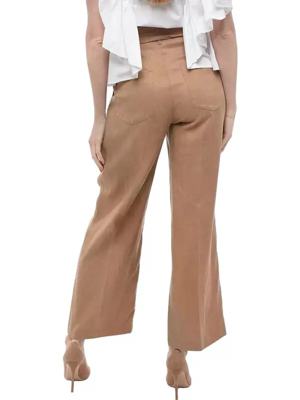 NINE:INTHE:MORNING Belted Pleated Trousers - Brown
