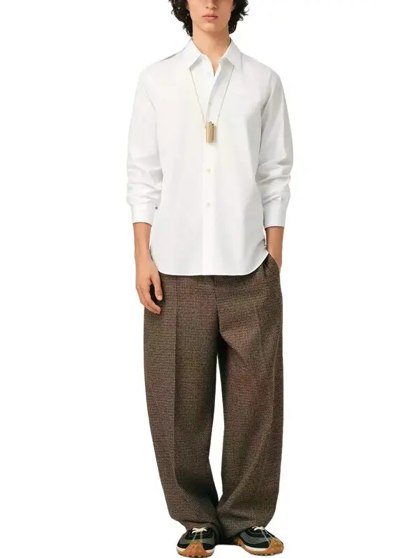AMI Paris Cotton Shirt With De Coeur - White