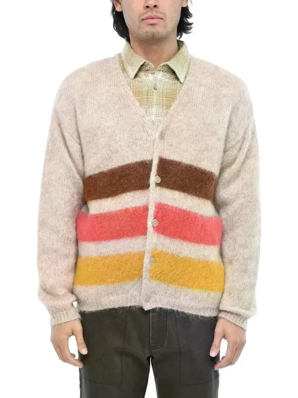 Woolrich Striped Buttoned Cardigan - Neutrals