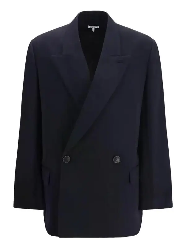 Loewe Double-breasted Peak-lapels Blazer - Blue