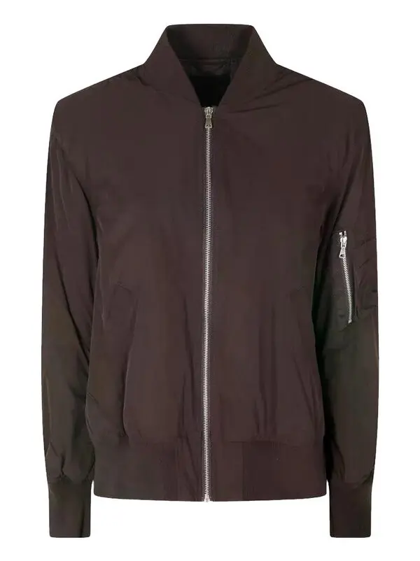 SEMICOUTURE Zip-up Bomber Jacket - Brown