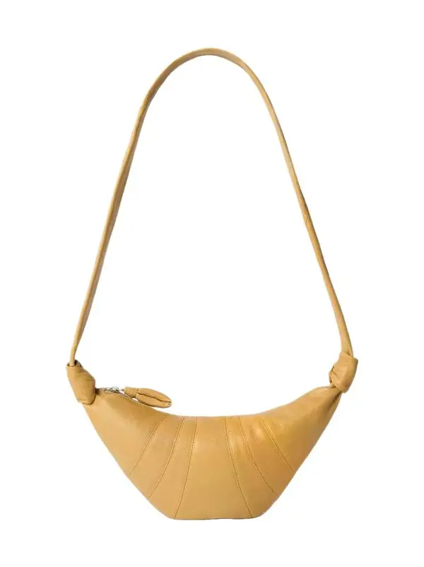 LEMAIRE Small Croissant Bag In Grained Goat Leather - Neutrals