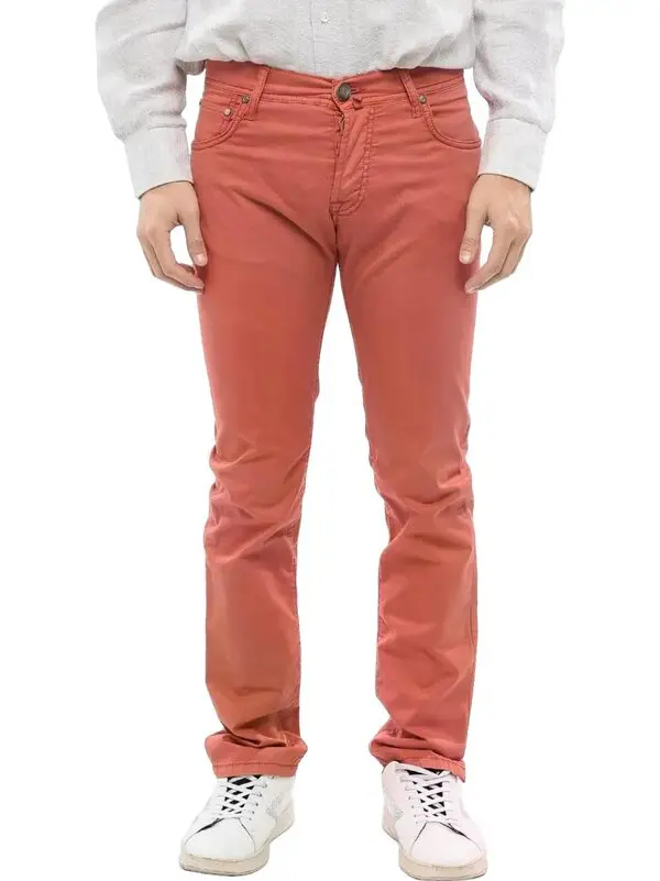 Corneliani Tone-on-tone Embroidered Jeans - Orange