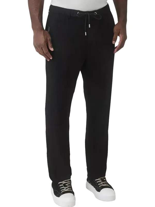 MAUVAIS Drawstring Waistband Trousers - Black