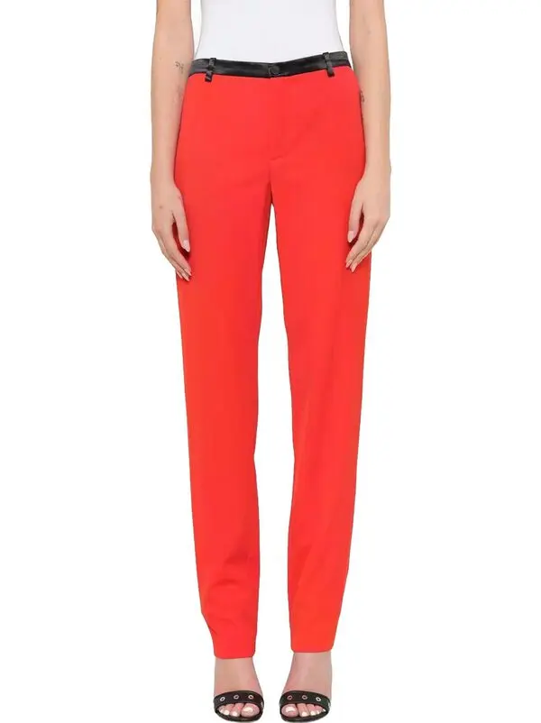 LANVIN Geranium Satin Waistband Trousers - Red