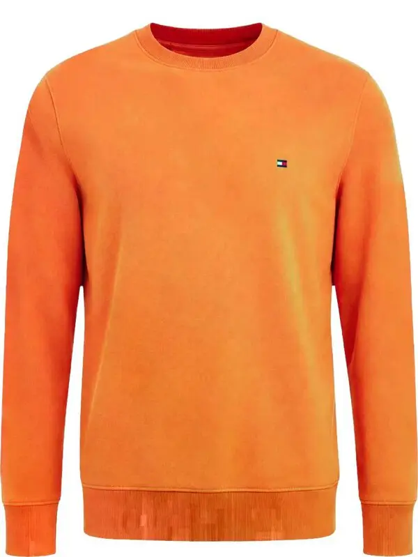 Tommy Hilfiger Embroidered Cotton Sweater - Orange