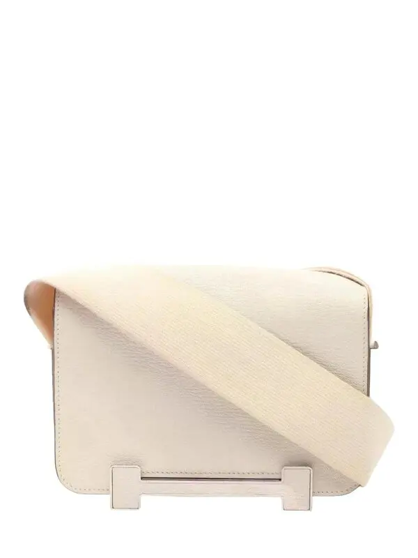 Hermès Chevre Mysore Geta Crossbody Bag - White