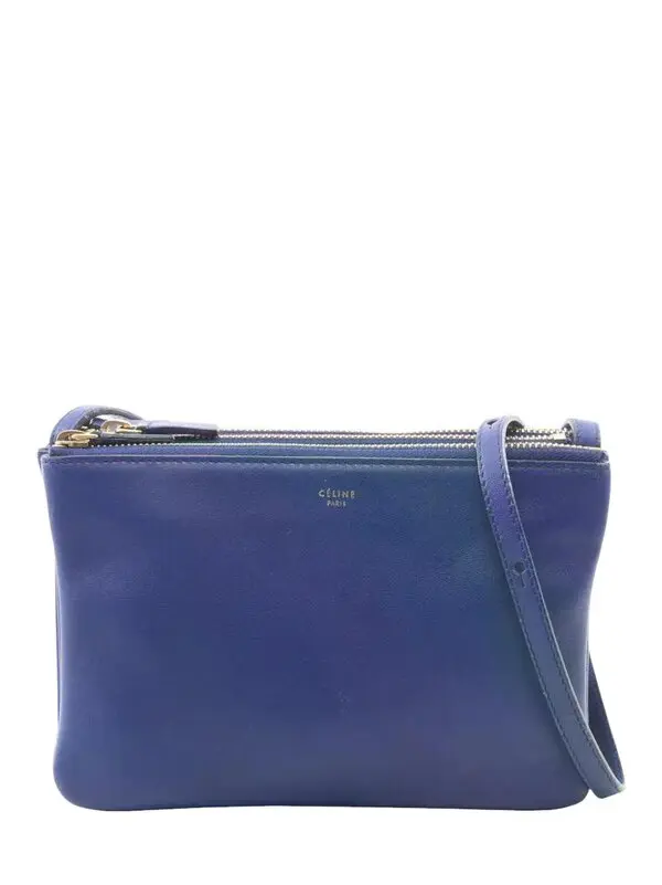 Celine Small Lambskin Trio Crossbody Bag - Blue