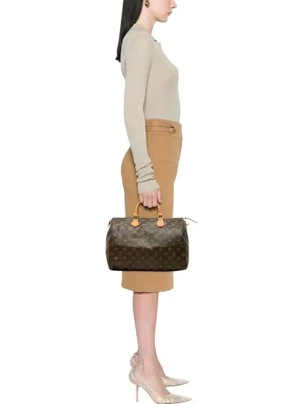 LOUIS VUITTON Monogram Speedy 35 Boston Bag - Brown