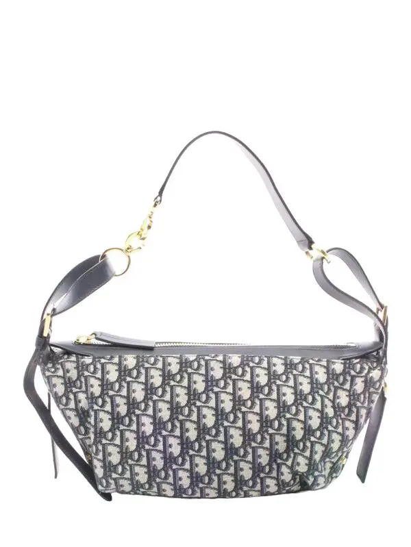 Dior 2024-2025 Small Oblique Canvas D Journey Bag - Blue