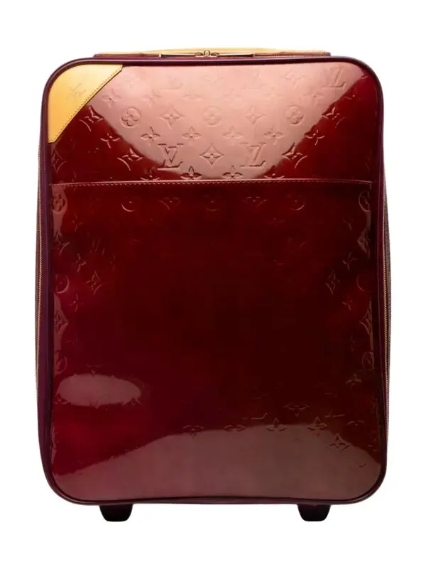 LOUIS VUITTON Monogram Vernis Pégase 45 Travel Bag - Red