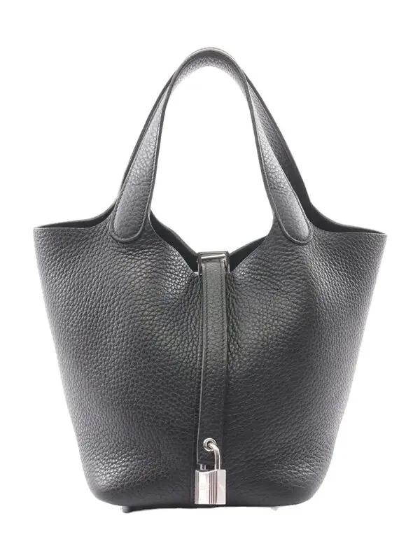 Hermès Clemence Picotin Lock 18 Handbag - Black