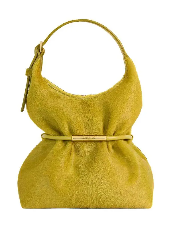 Balmain Sphynx Mini Bag In Pony-effect Leather - Green