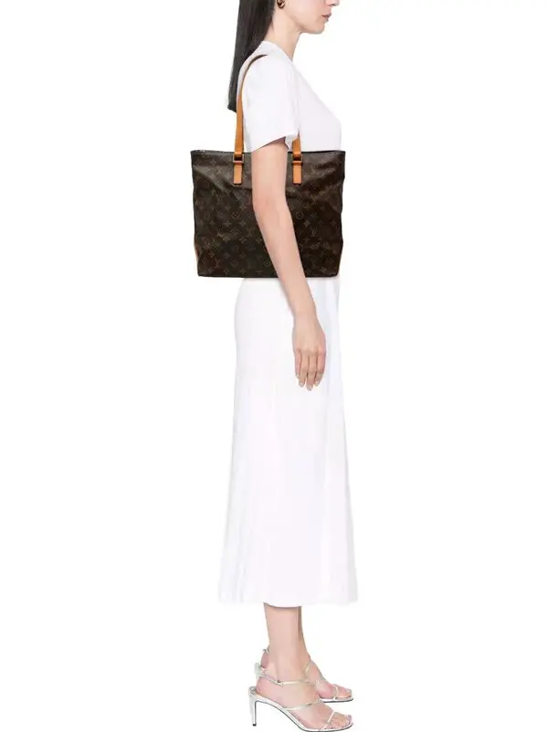 LOUIS VUITTON Monogram Canvas Cabas Mezzo Tote Bag - Brown