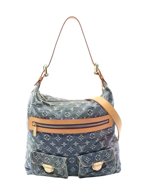 LOUIS VUITTON Monogram Denim Baggy Gm Shoulder Bag - Blue