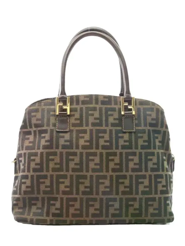 Fendi Zucca Canvas Dome Satchel - Brown