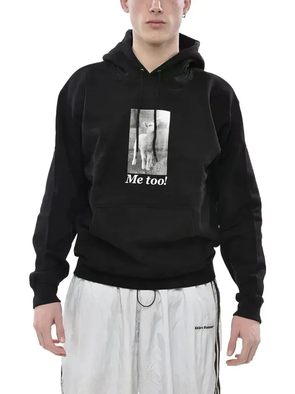 POLAR SKATE CO Graphic Print Drawstring Hoodie - Black