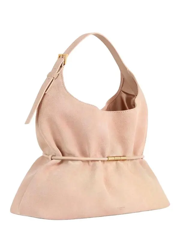 Balmain Sphynx Medium Suede Bag - Pink