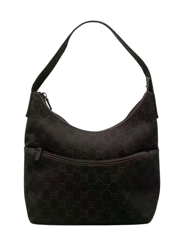 Gucci Gg Denim Shoulder Bag - Brown
