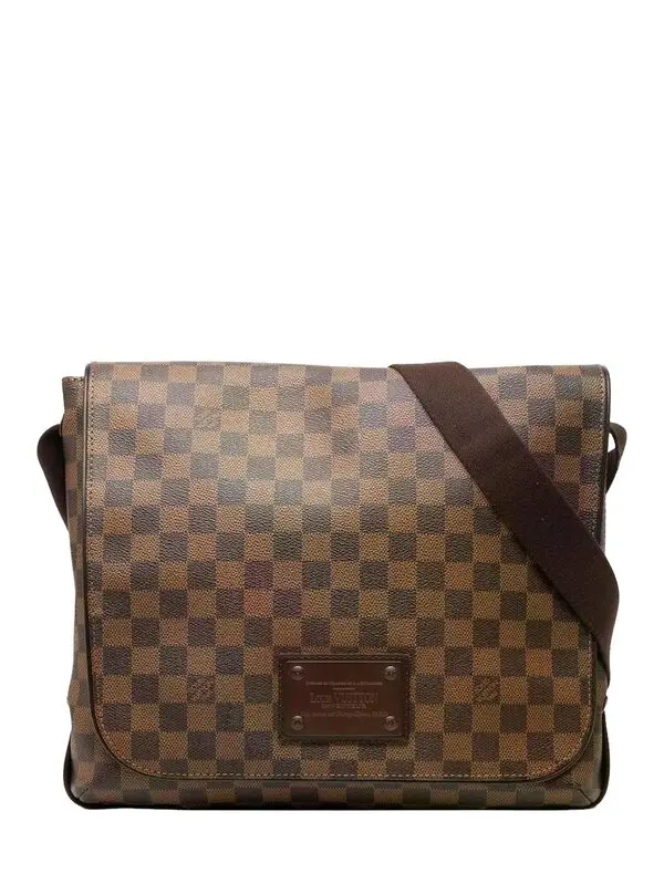 LOUIS VUITTON Damier Ebene Brooklyn Mm Crossbody Bag - Brown
