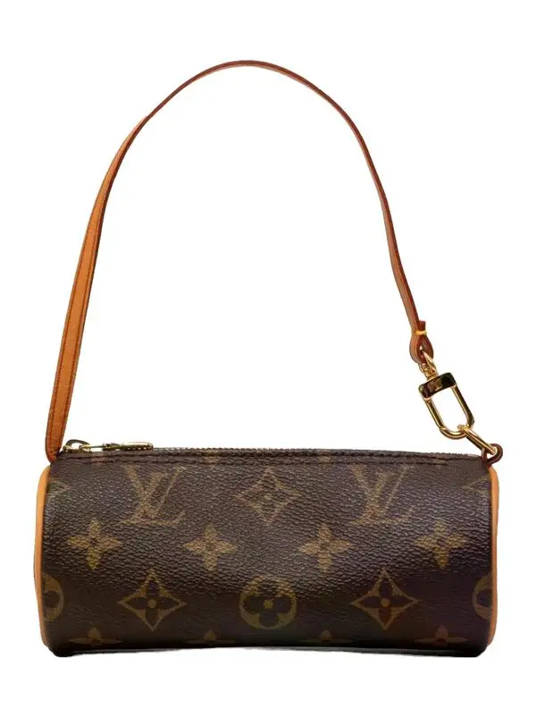 LOUIS VUITTON Monogram Papillon Pochette Handbag - Brown