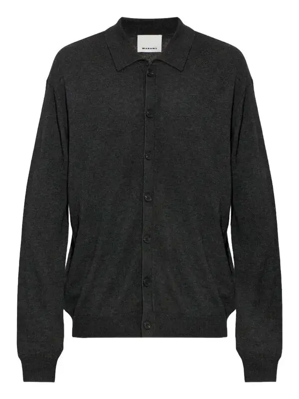 MARANT Joris Polo-collar Sweater - Grey