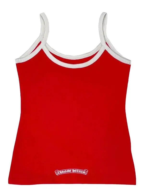Chrome Hearts Logo Print Tank Top - Red