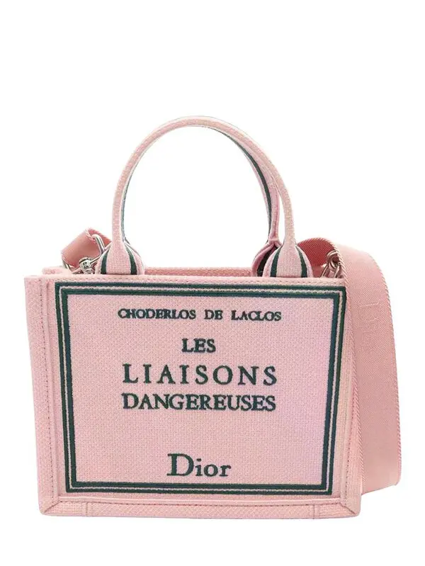 Dior Small Book Tote Satchel - Pink