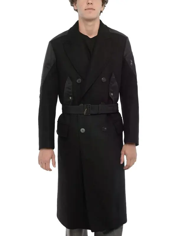 Neil Barrett Belted Hybrid Trench Coat - Black