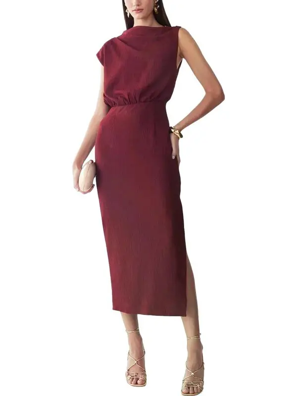BWLDR Sleeveless Midi Dress - Red
