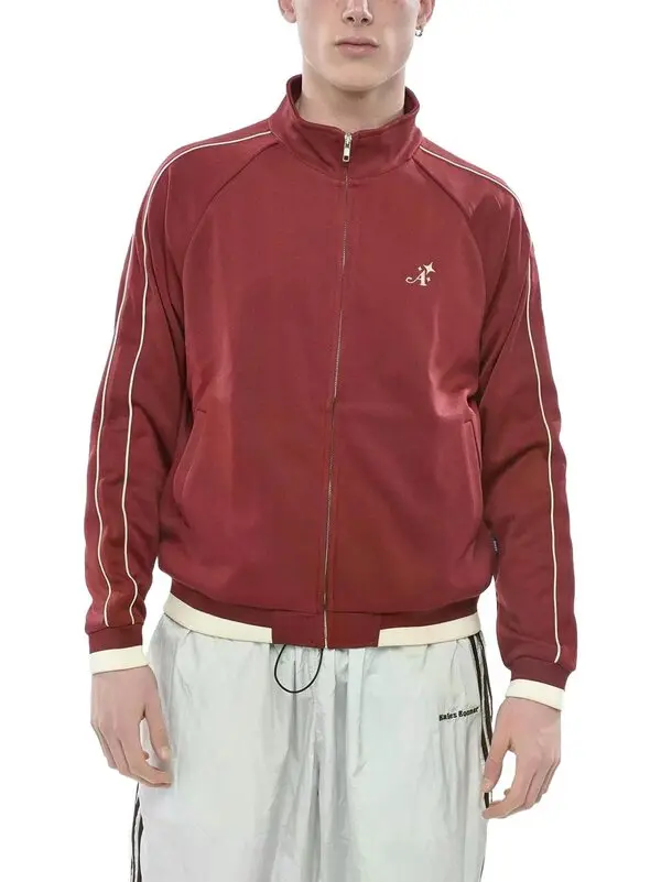 AWAKE NY Embroidered Logo Zip-up Track Jacket - Red