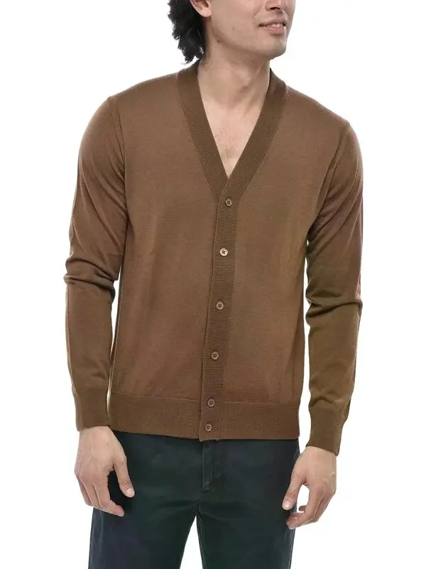 PAOLO PECORA Button-up Cardigan - Brown