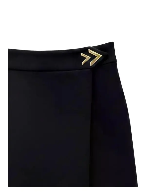 Valentino Garavani Vlogo Detail Wrap Mini Skirt - Black