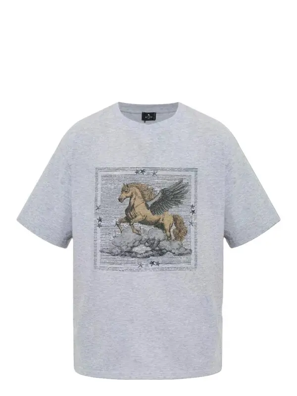 Etro Pegasus-print T-shirt - Grey
