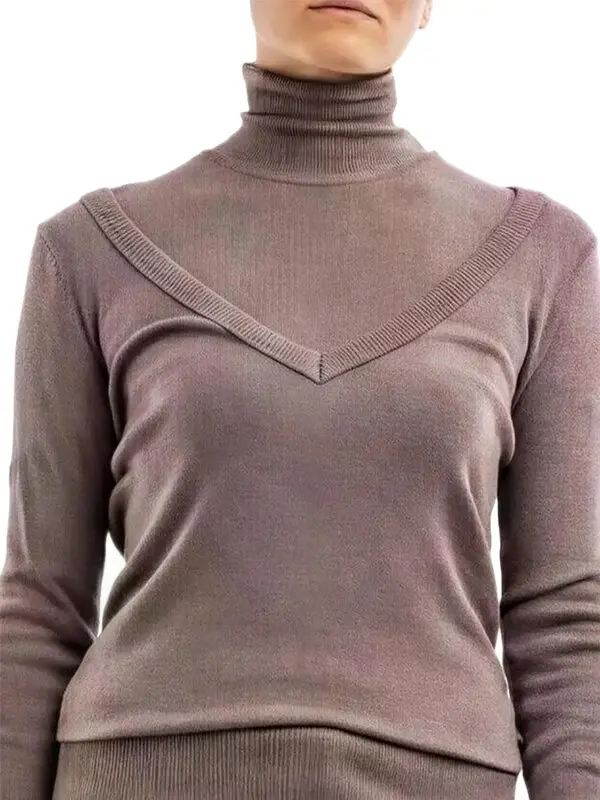 LEMAIRE V-neck Layered Detail Sweater - Black