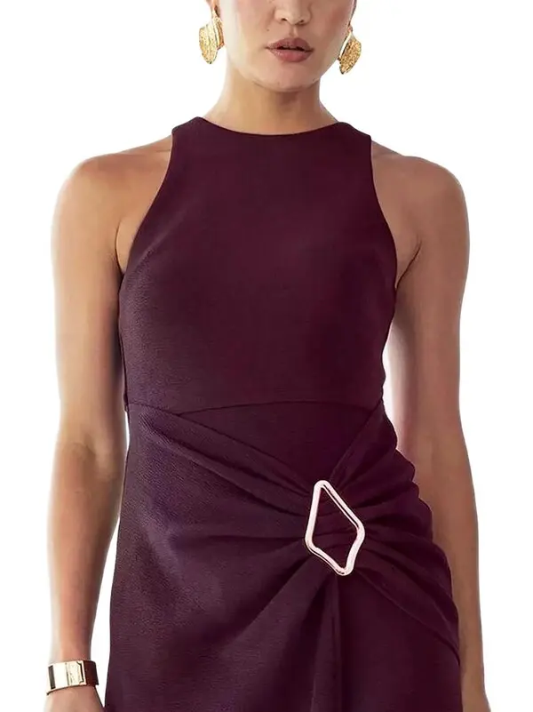 BWLDR Soraye Buckle-detail Midi Dress - Red