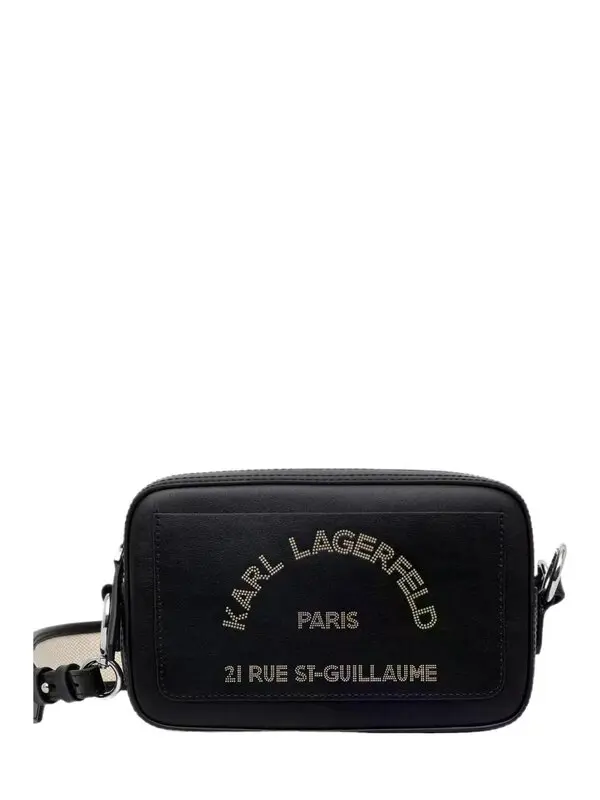 Karl Lagerfeld Logo-stud Shoulder Bag - Black