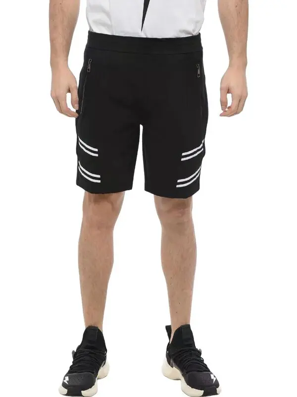 Neil Barrett Varsity Stripe Detail Shorts - Black