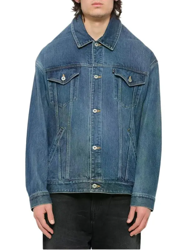 DOUBLET Head Drop Denim Jacket - Blue
