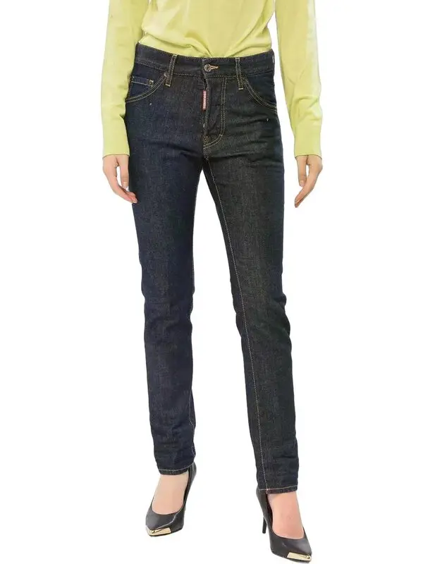 Dsquared2 Cool Guy Jeans With Contrast Stitching And Rear Logo Print - Blue