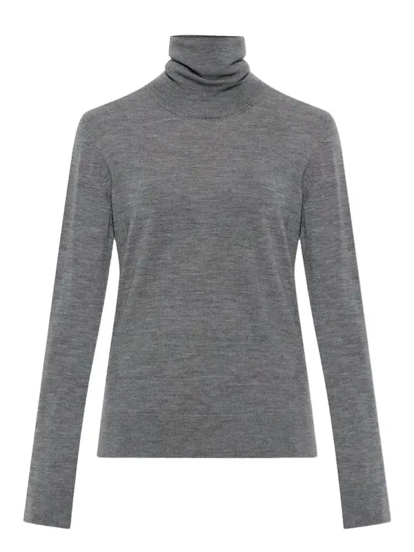RÓHE Melange Effect Fine Knit Turtleneck - Grey