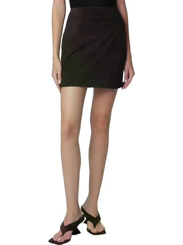 ROTATE BY BIRGER CHRISTENSEN Suede Mini Skirt - Brown