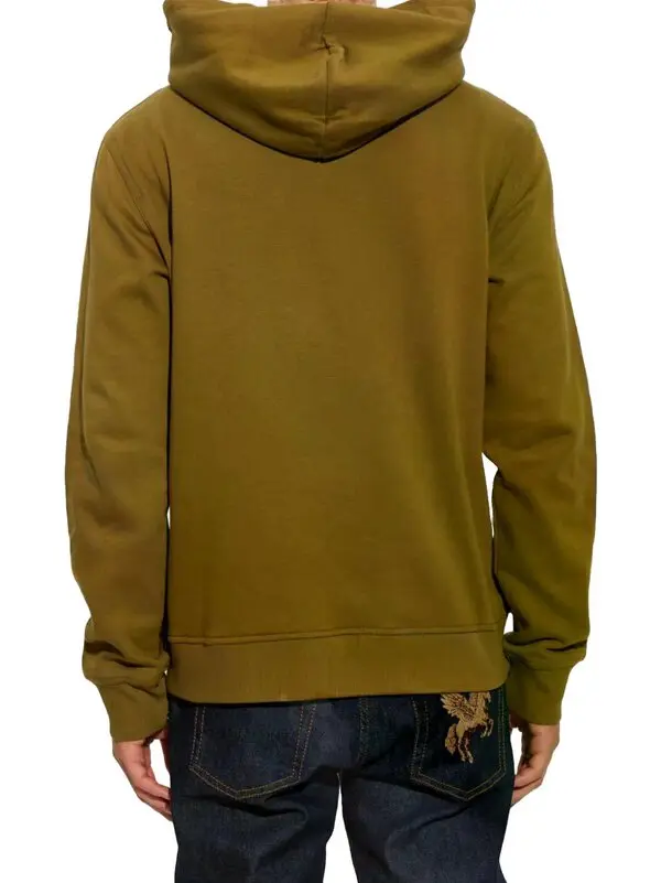 Etro Pegaso Embroidered Drawstring Hoodie - Brown