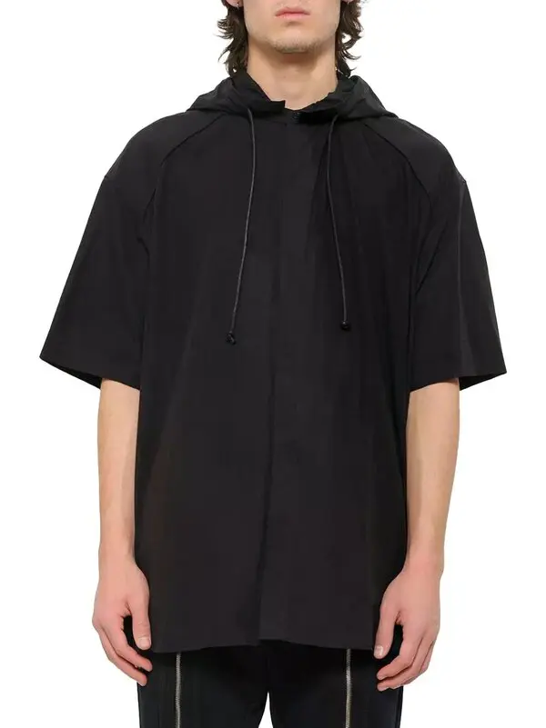 JUUN.J Short Sleeve Hoodie - Black