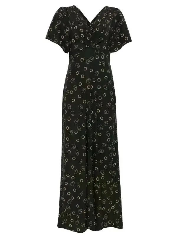 Isabel Marant Étoile Geometric Print Maxi Dress - Black