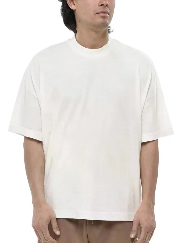 BONSAI Logo-print Drop-shoulder T-shirt - Neutrals