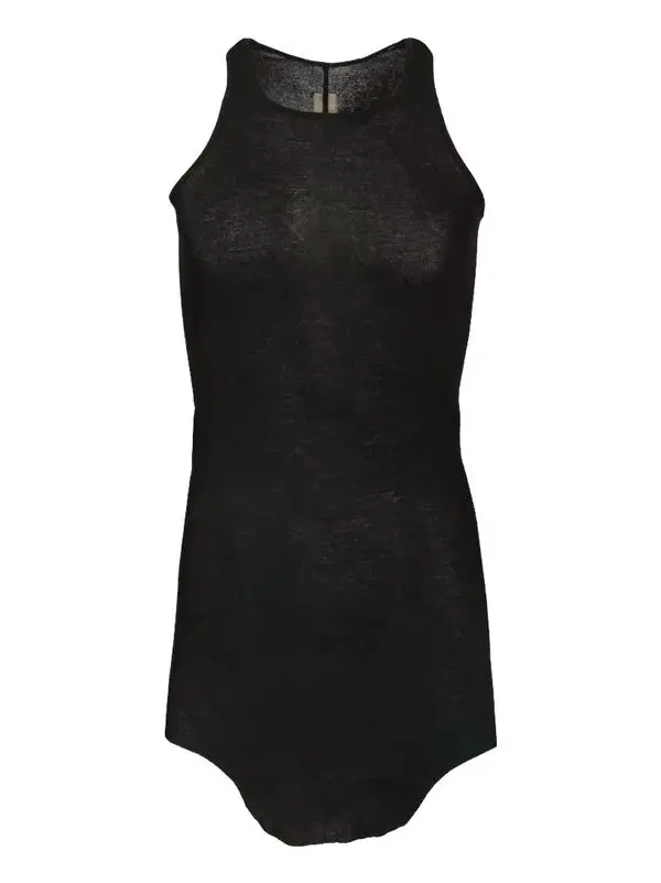 Rick Owens Ribbed-knit Tank Top - Black