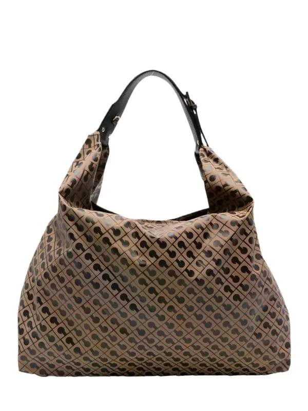 GHERARDINI Monogram Print Shoulder Bag - Brown